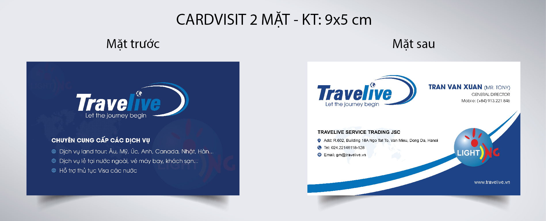 THIẾT KẾ CARD VISIT - Dịch vụ in ấn - Hoàng Bảo Châu